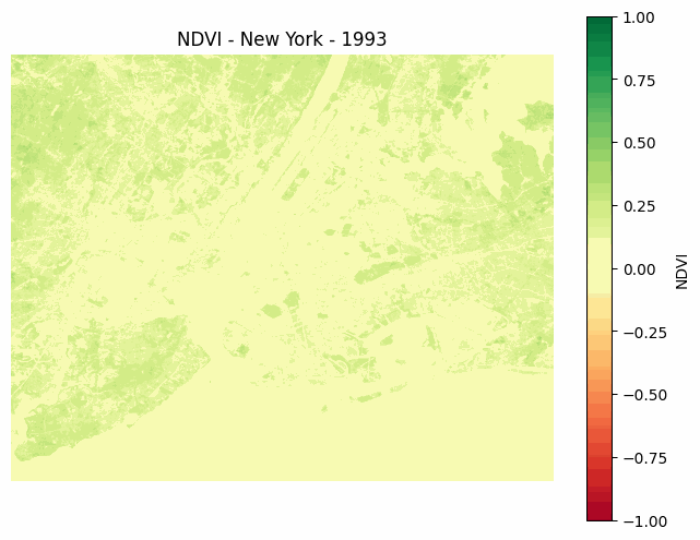 Satellite Image Analysis - NDVI Change Over Time | Donghyeon Won